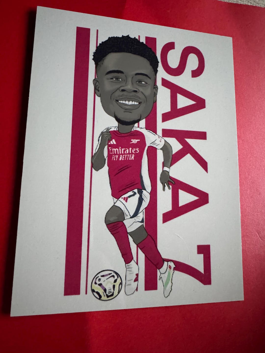 Bukayo Saka Cartoon Fan Art Made A5 8 X 6 White Metal Sign - Etsy