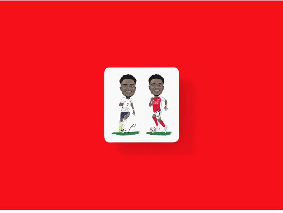 BUKAYO SAKA Cartoon Fan Art Made MDF Coaster - Etsy UK