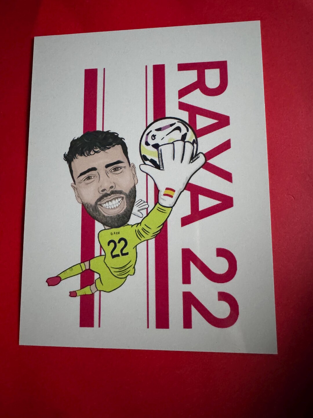 Arsenal Cartoon David Raya Fan Art Made A5 (8" X 6") White Metal Sign ...