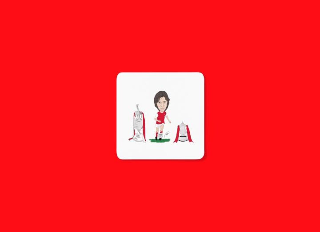 Arsenal Cartoon Charlie George Fan Art Made MDF Coaster - Etsy