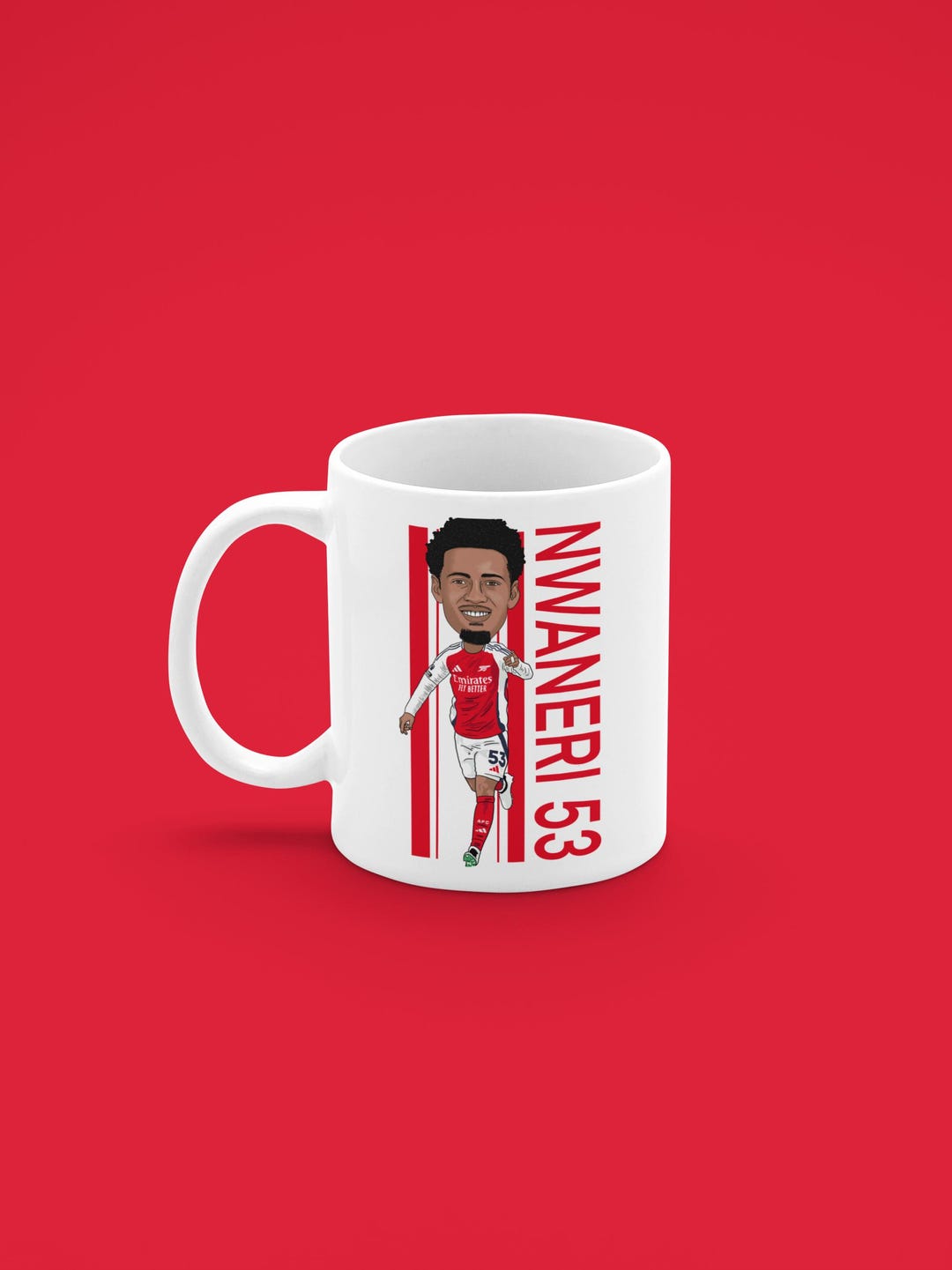 Arsenal Cartoon Ethan Nwaneri Fan Made 11oz White Mug - Etsy