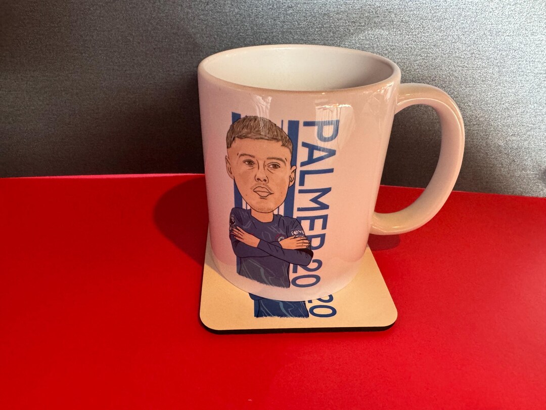 Chelsea Football Graphic Cartoon Cole Palmer Fan Art Made 11oz White ...