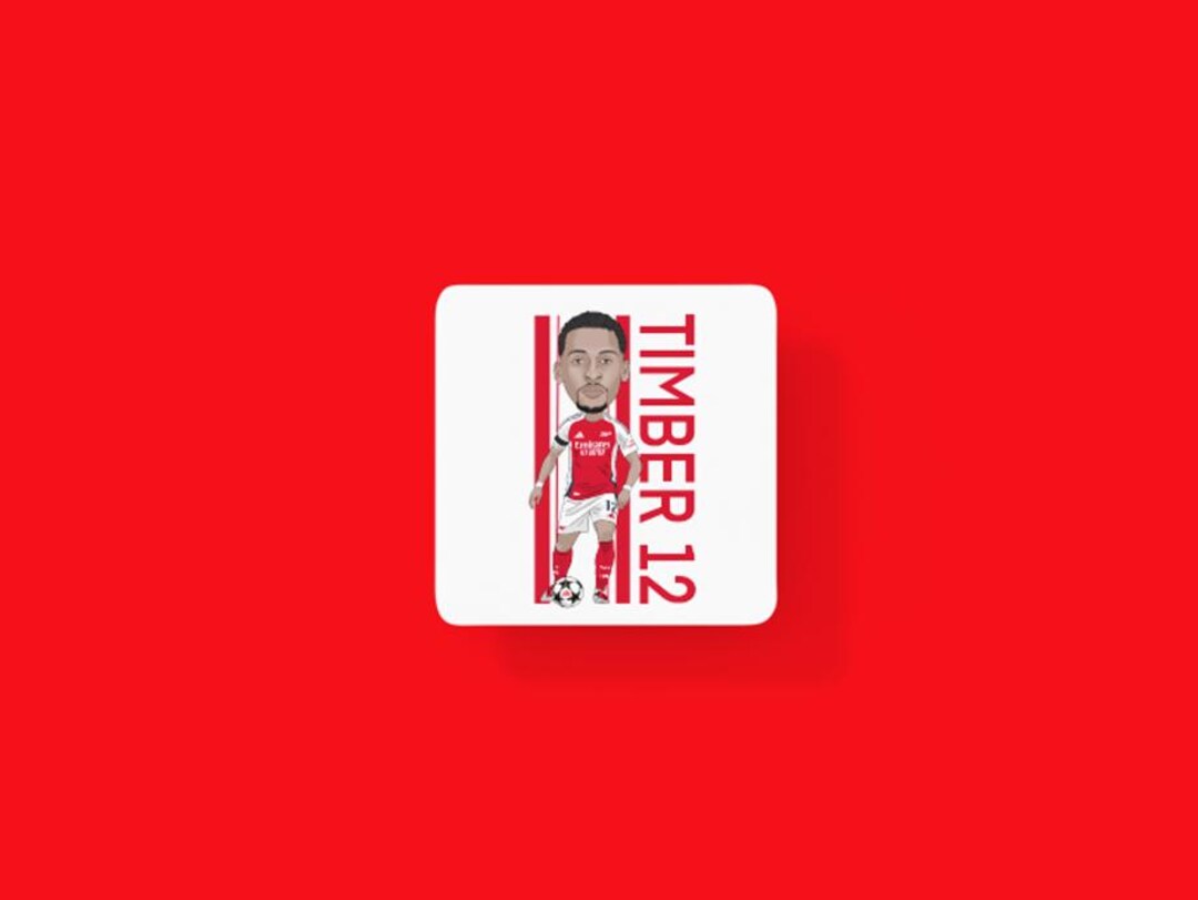 Arsenal Cartoon JURRIEN TIMBER Fan Art Made MDF Coaster - Etsy