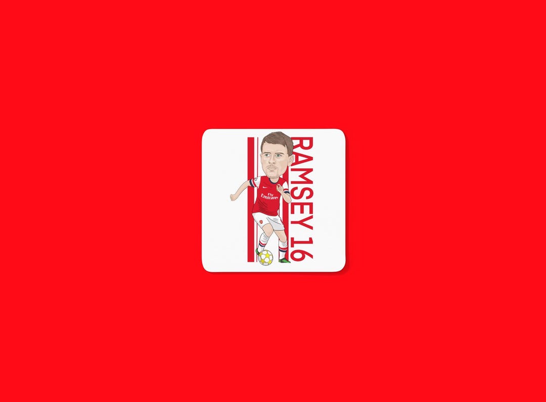 Arsenal Cartoons Aaron Ramsey Fan Art Made MDF Coasters - Etsy