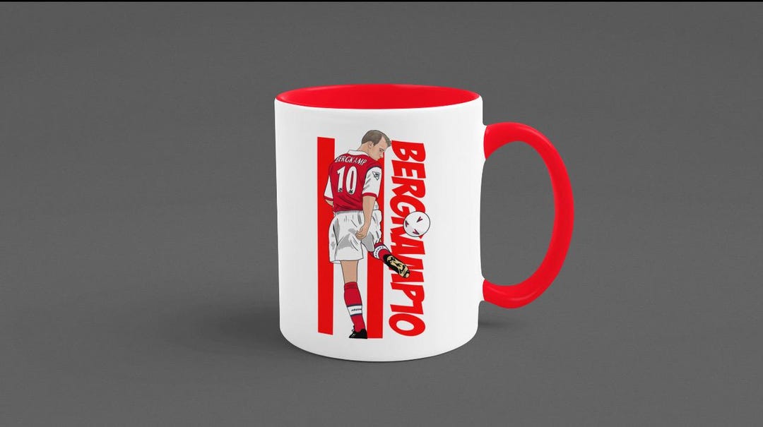 Arsenal Cartoon Dennis Bergkamp Fan Art Made Mug 11OZ - Etsy