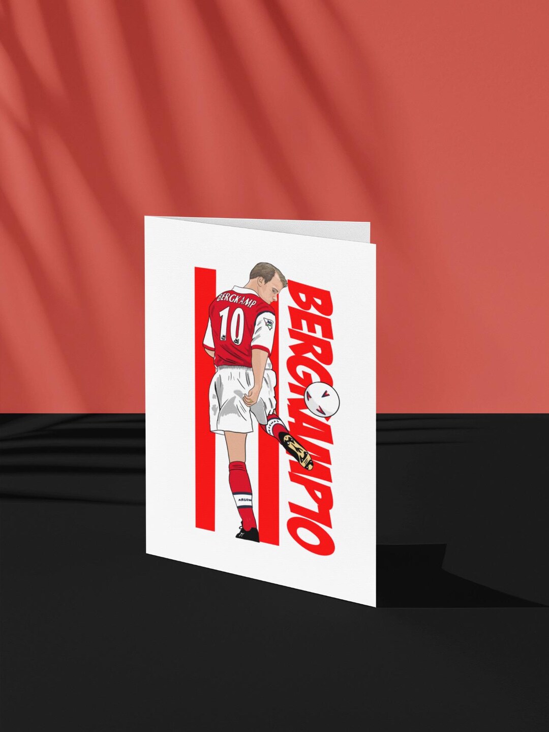 Arsenal Cartoon Dennis Bergkamp Fan Made Birthday Card - Etsy