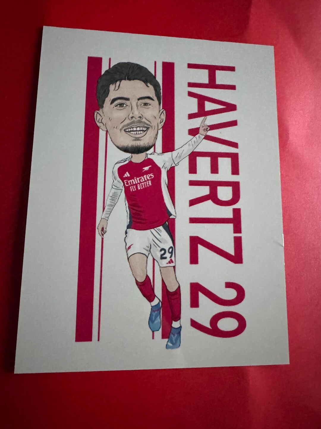 Arsenal Cartoon Kai Havertz Cartoon Fan Art Made A5 (8" X 6") White ...