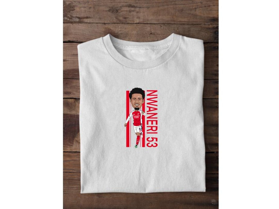 Arsenal Cartoon Ethan Nwaneri Fan Made T-shirts - Etsy
