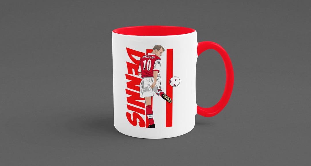 Arsenal Cartoon Dennis Bergkamp Fan Art Made Mug 11OZ - Etsy