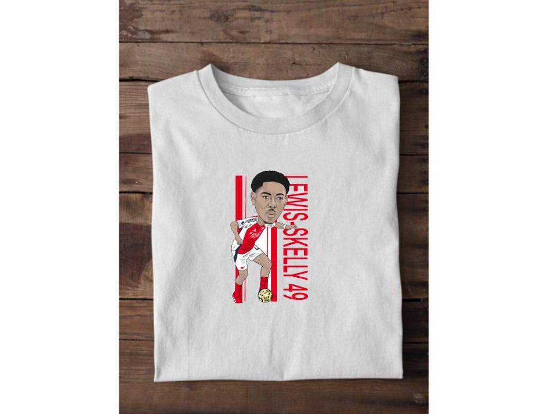 Arsenal Cartoon Myles Lewis-skelly Fan Made T-shirts - Etsy