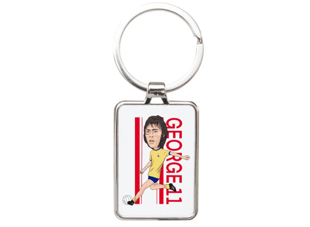 Charlie George Arsenal Keyring: Cartoon Football Fan Art - Etsy UK