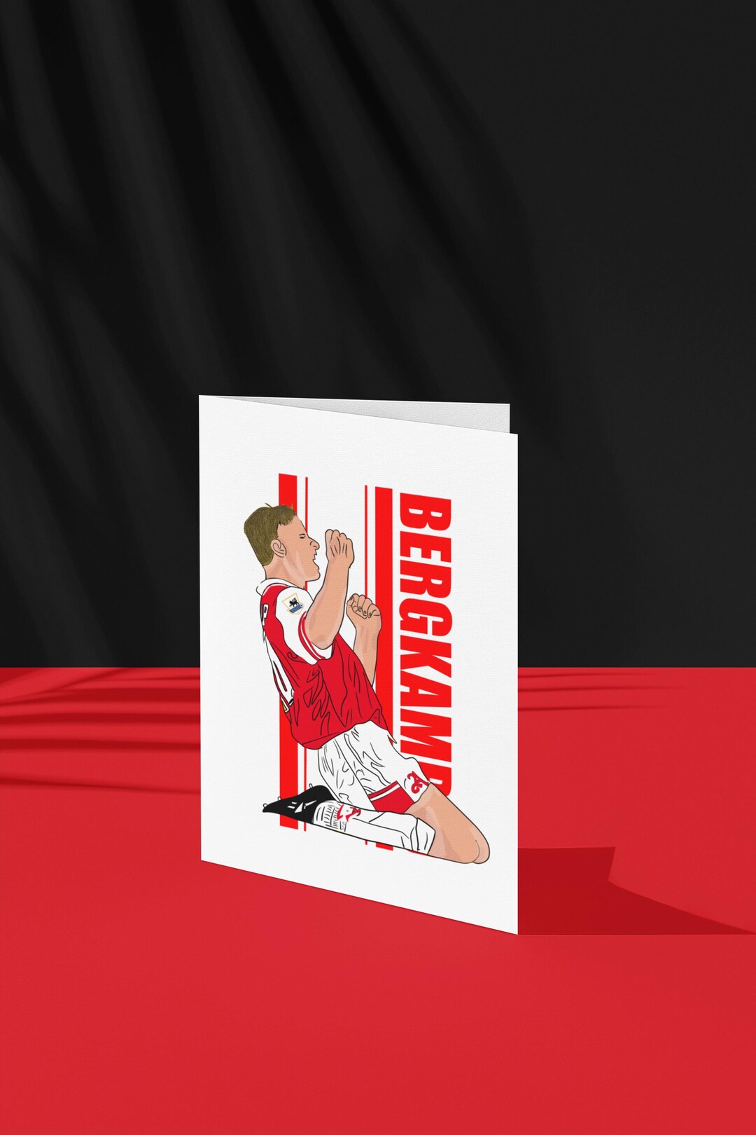 Arsenal Cartoon Dennis Bergkamp Fan Made Birthday Card - Etsy