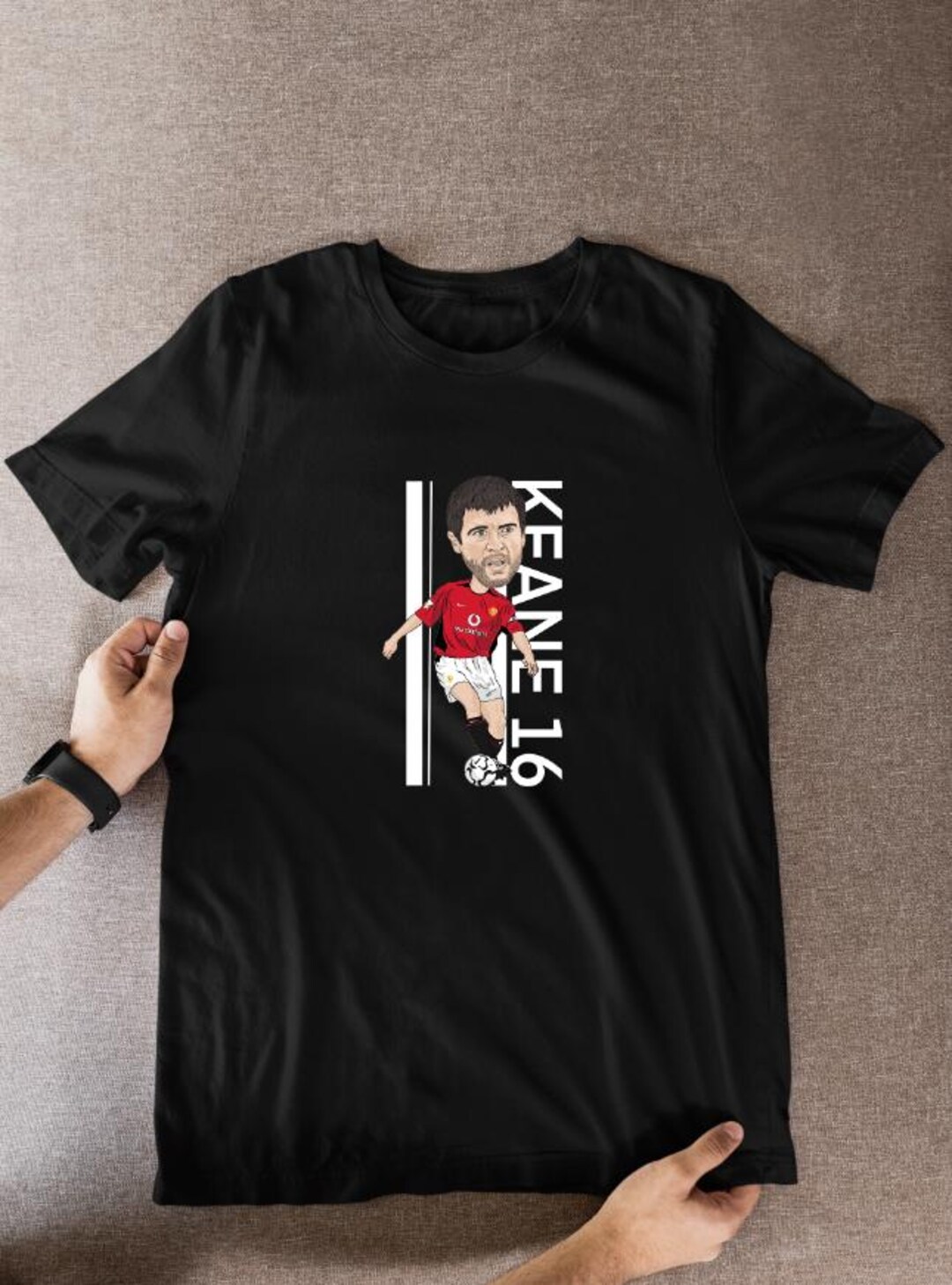 Manchester United Cartoonist Roy Keane Fan Art Made T-shirts - Etsy UK