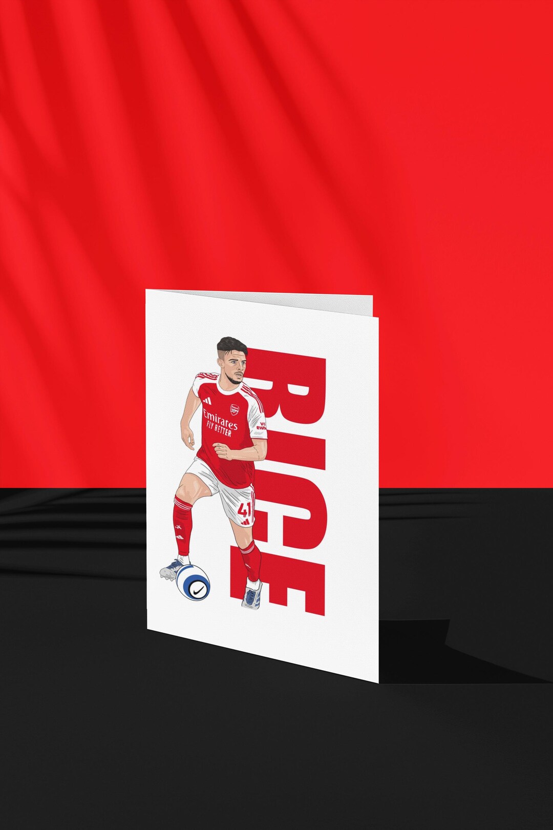 Arsenal Cartoon Declan Rice Fan Made Birthday Card - Etsy