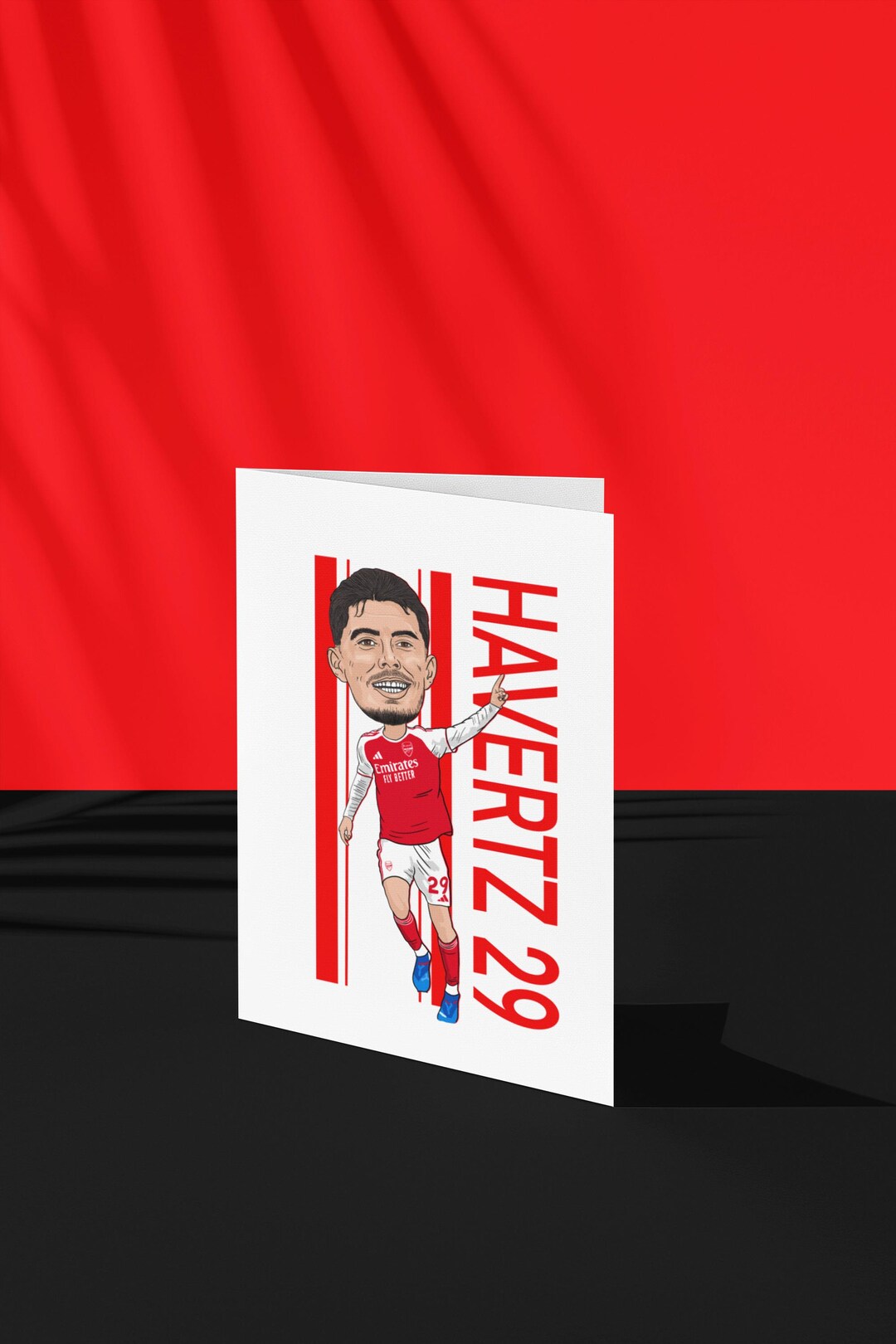 Arsenal Cartoon Kia Havertz Fan Made Birthday Card PRINT - Etsy
