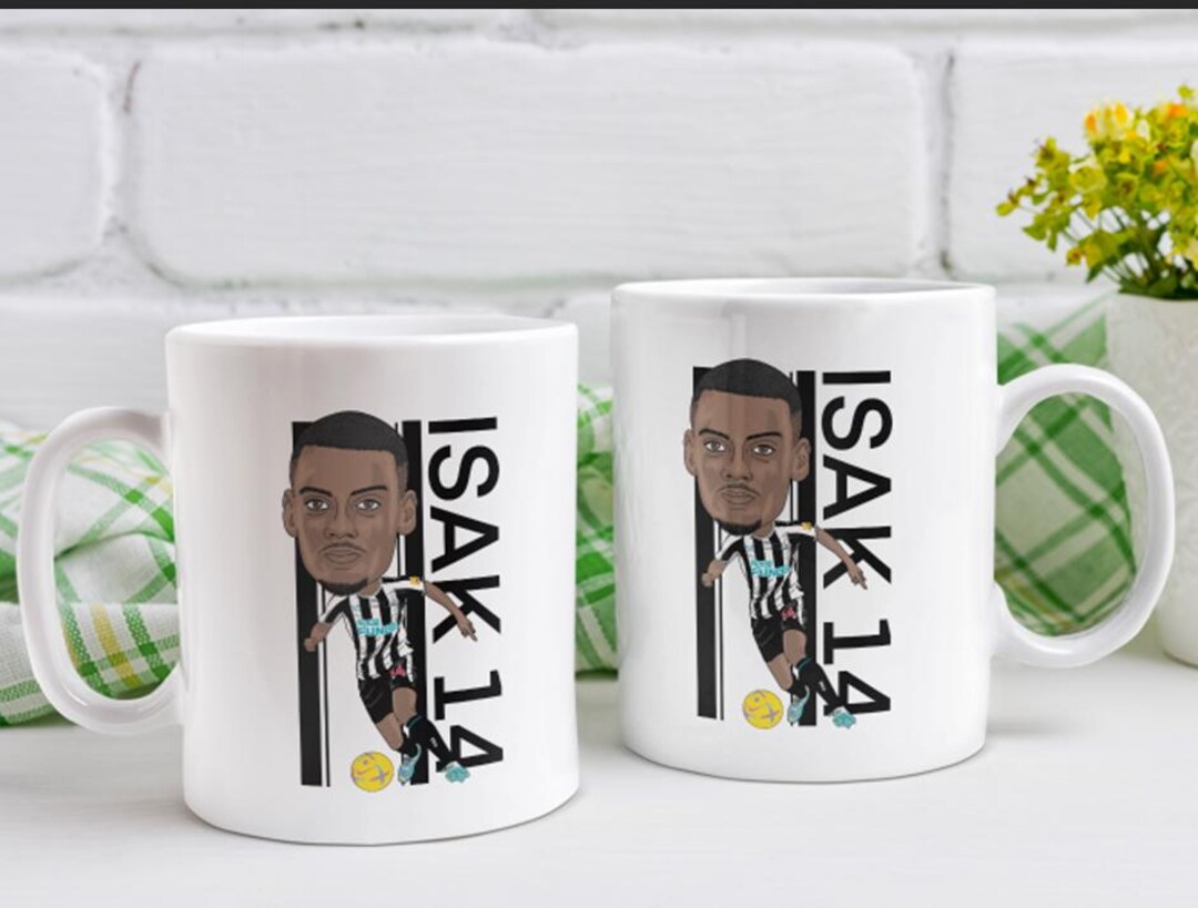 Alexander Isak Cartoon Fan Art Made White Mug and Coaster Set - Etsy