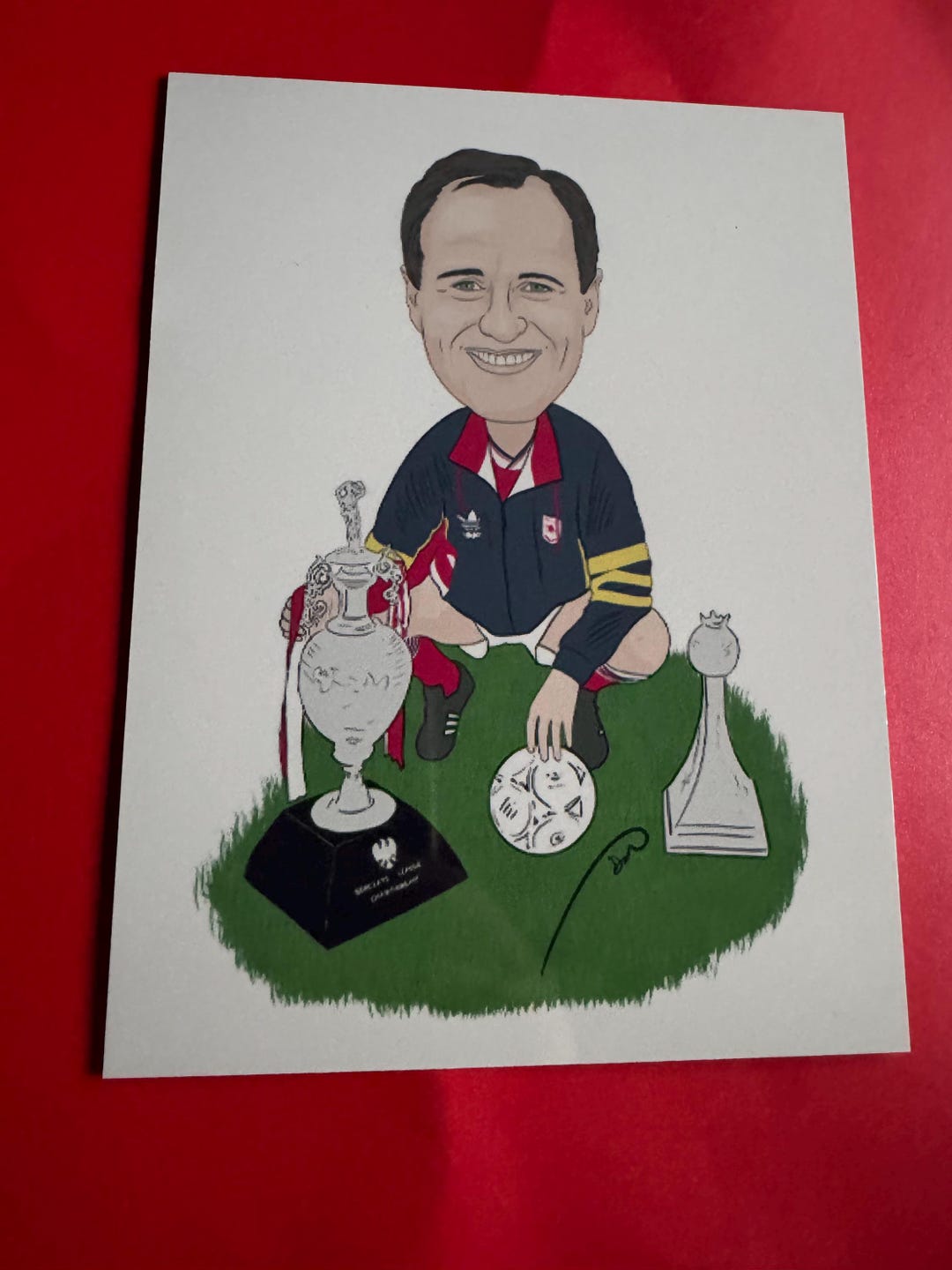 Arsenal Cartoon George Graham Fan Art Made A5 (8" X 6") White Metal ...