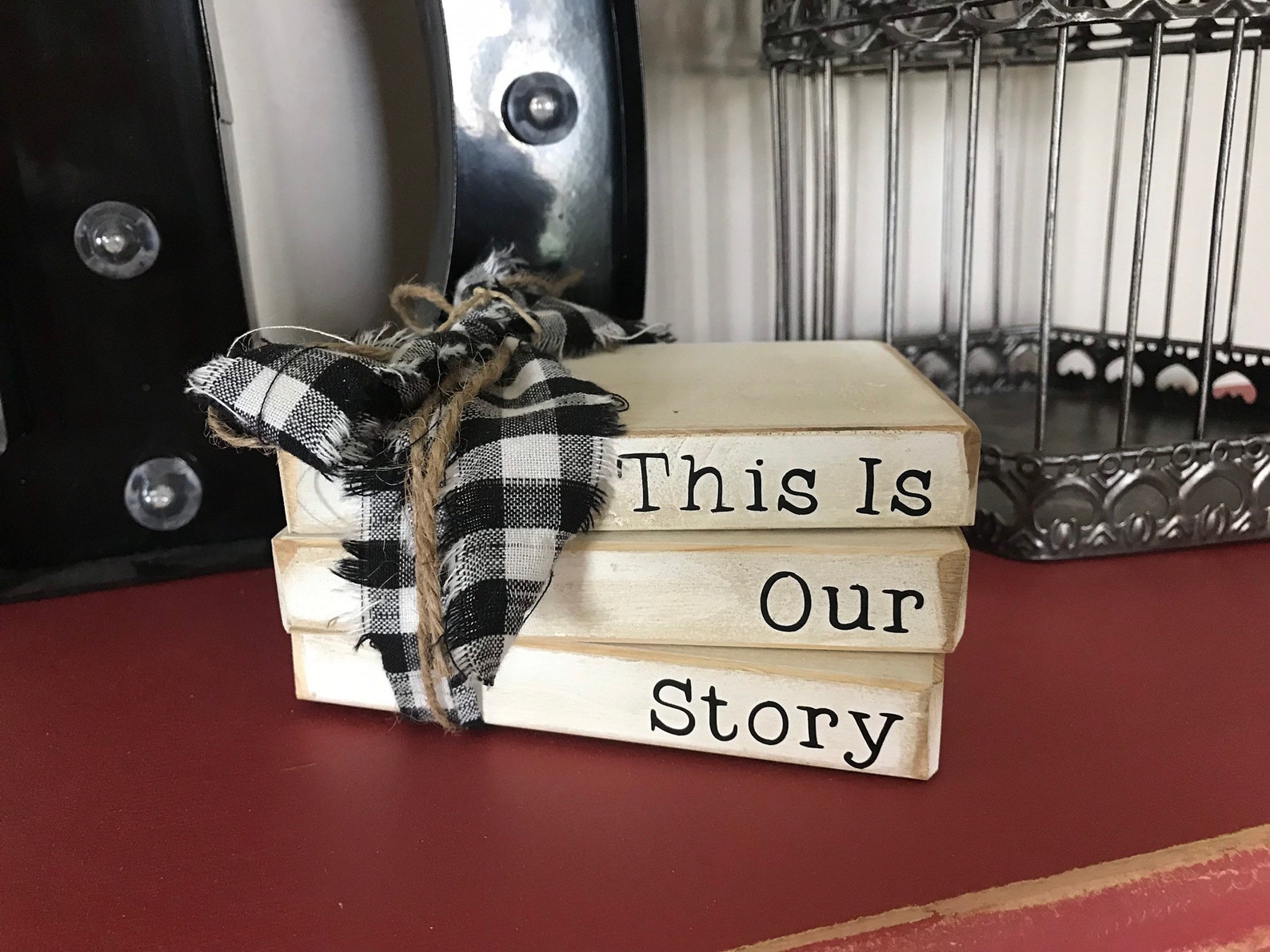 Mini Book Stacks Farmhouse Style This is Our Story - Etsy