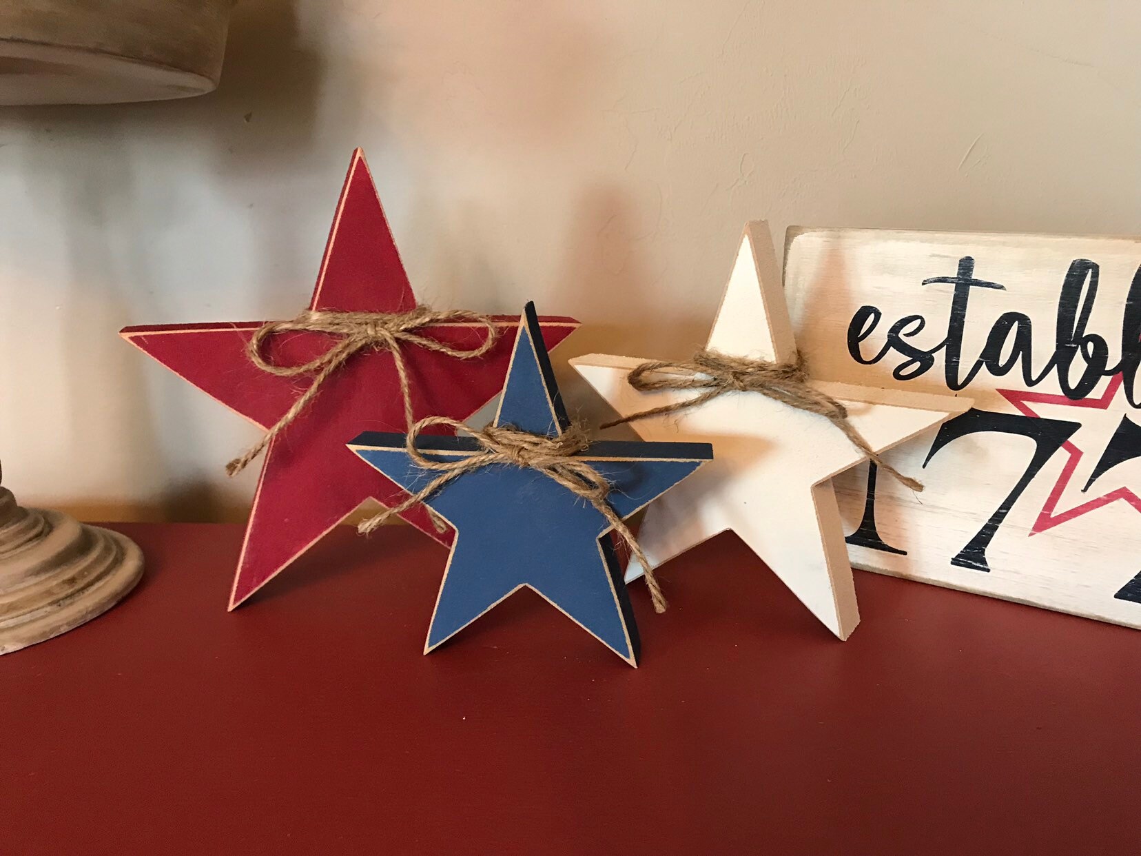 Independence Day Stars | Patriotic Home Decor | 4th of July | Wood ...