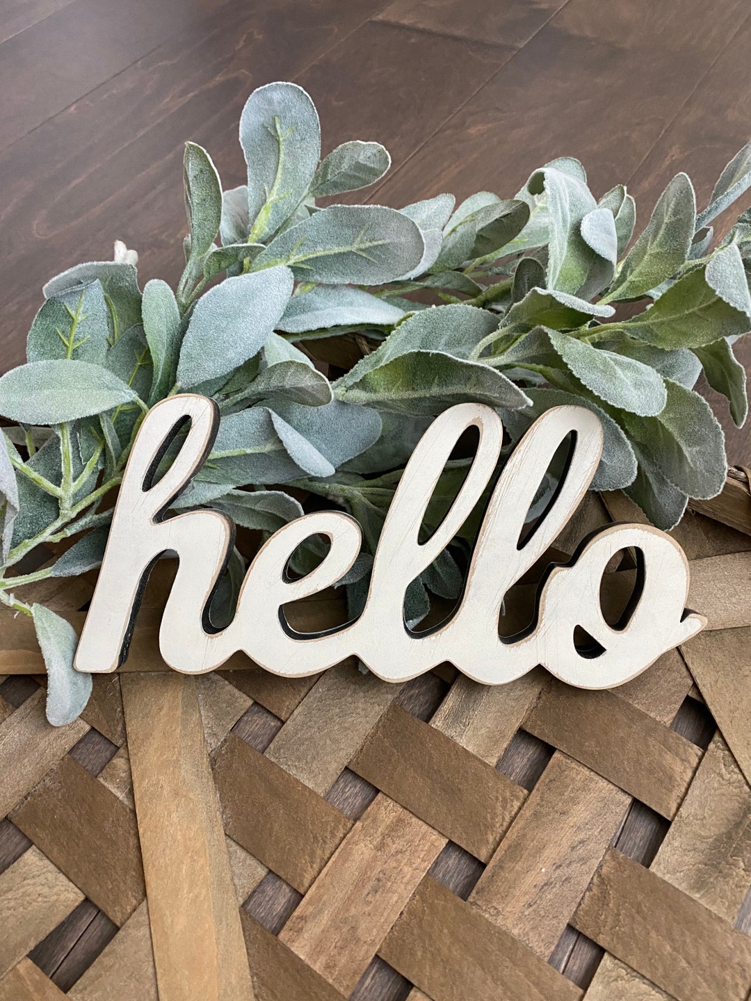 Digital SVG File | Hello Sign SVG | Laser Ready - Etsy