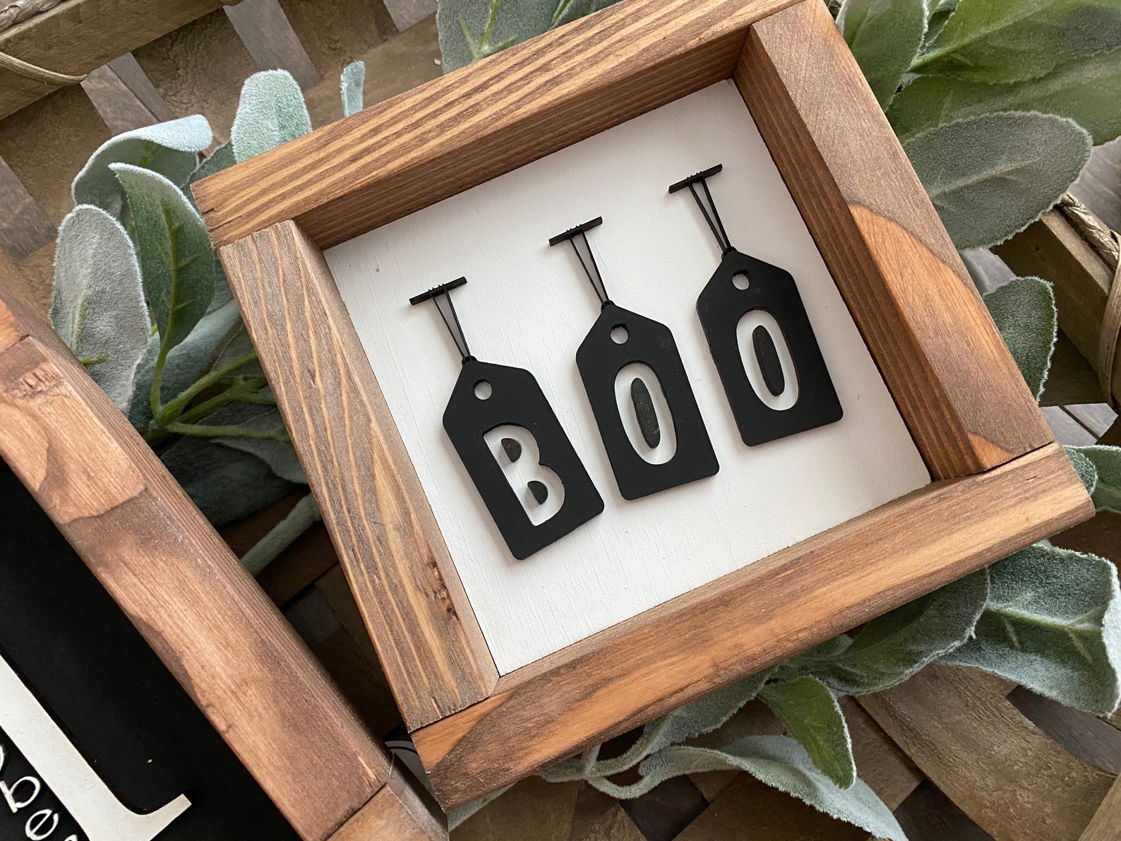 Set of Three Mini Halloween Wood Signs Farmhouse Style - Etsy