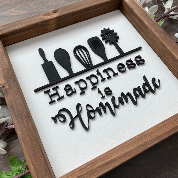 Happiness is Homemade Sign - Etsy