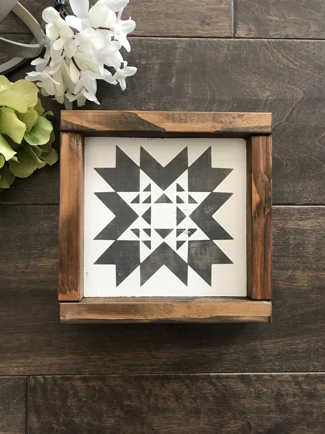 Wood Sign | Quilt Block Sign | Farmhouse Style | Rustic Home Decor ...