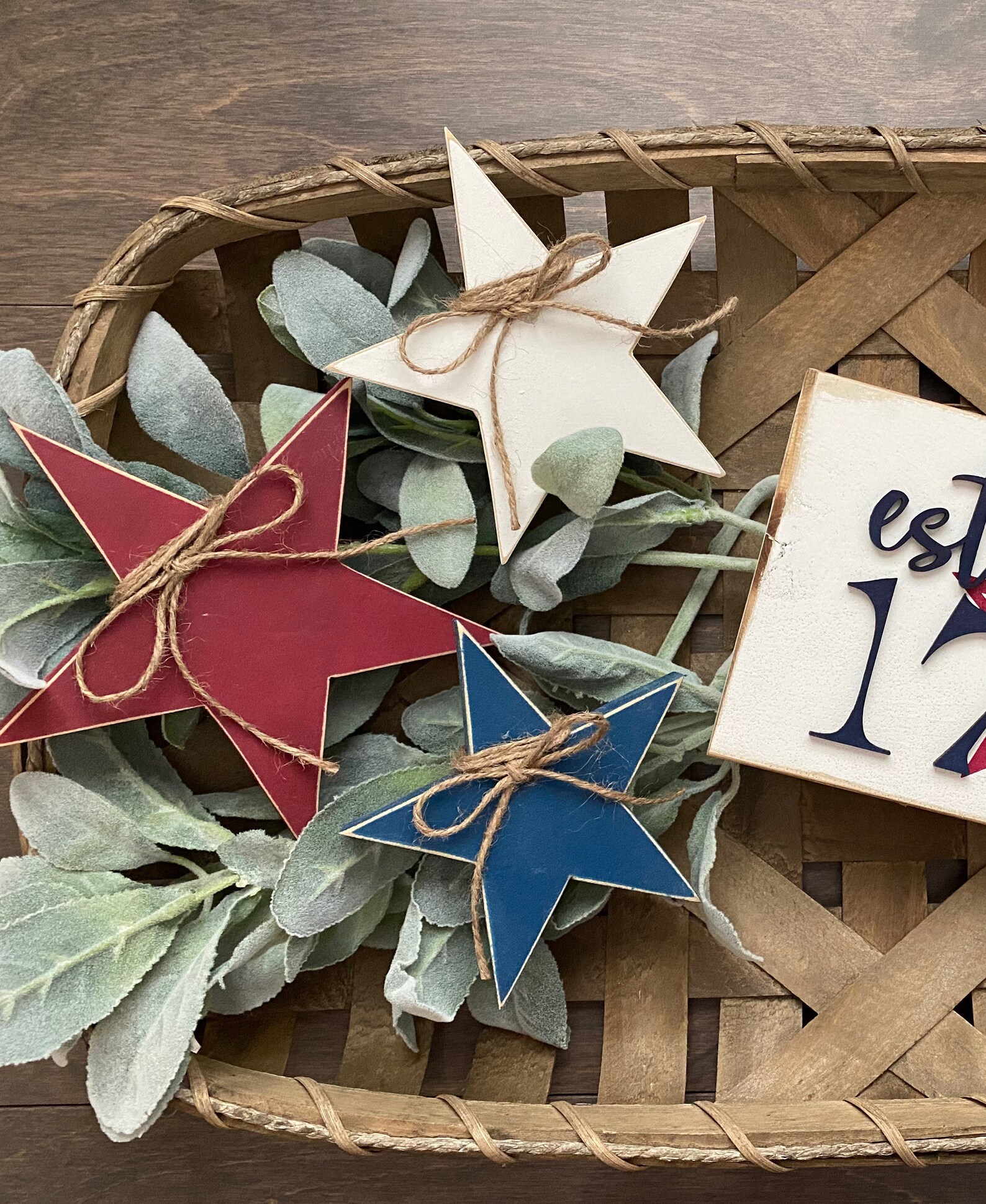 Independence Day Stars | Patriotic Home Decor | 4th of July | Wood ...