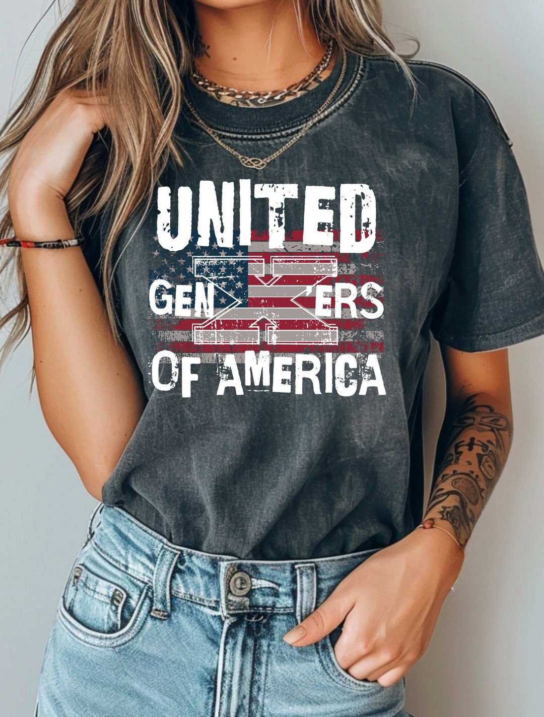 United GEN X'ers of America Shirt. Gen X Shirt. Patriotic Shirt. GEN X ...