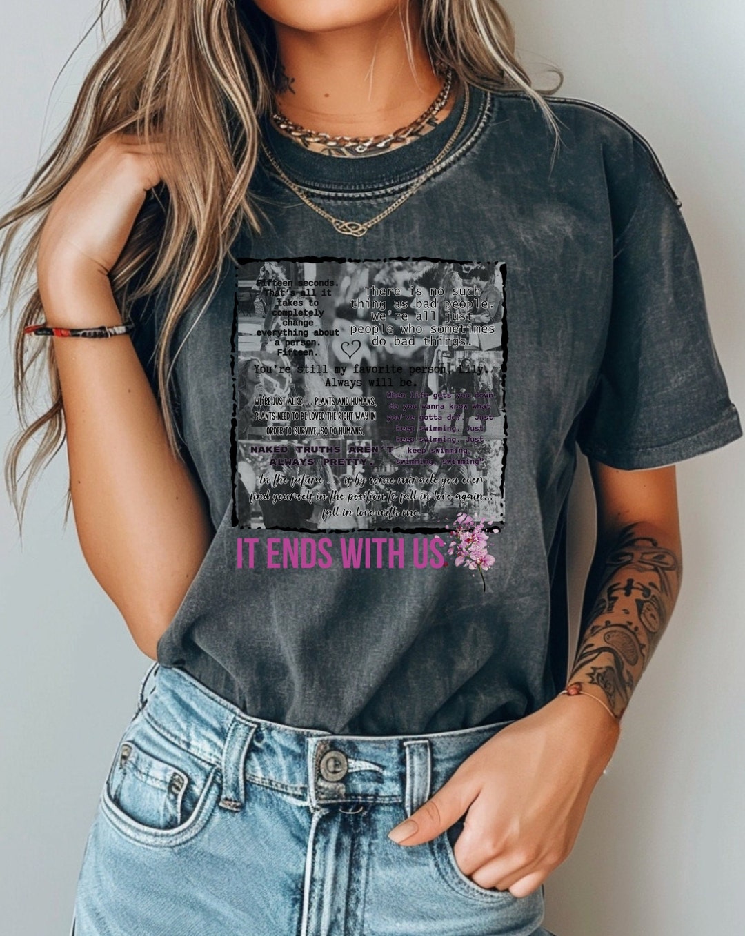 It Ends With Us Movie Shirt. Colleen Hoover Book Shirt. Lily Blooms ...