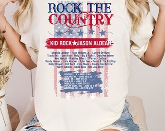 Rock the Country 2024 Concert Shirt. Jason Aldean and Kid Rock Concert ...