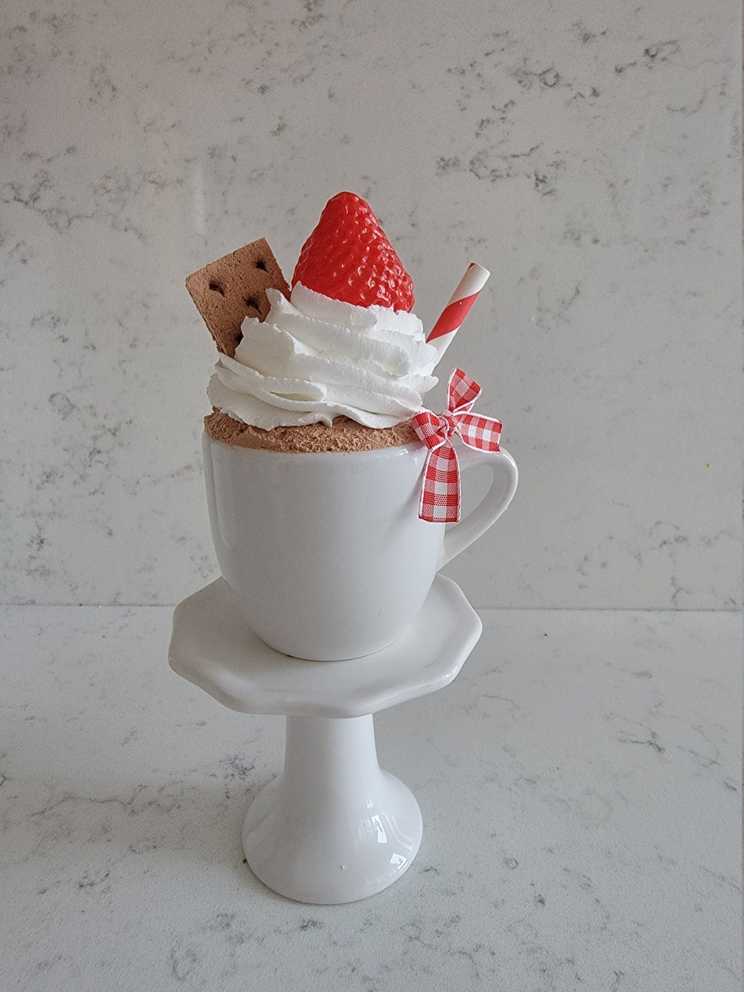 New STRAWBERRY SHORTCAKE Cupcake in a Mug Fake Bake for Tiered - Etsy