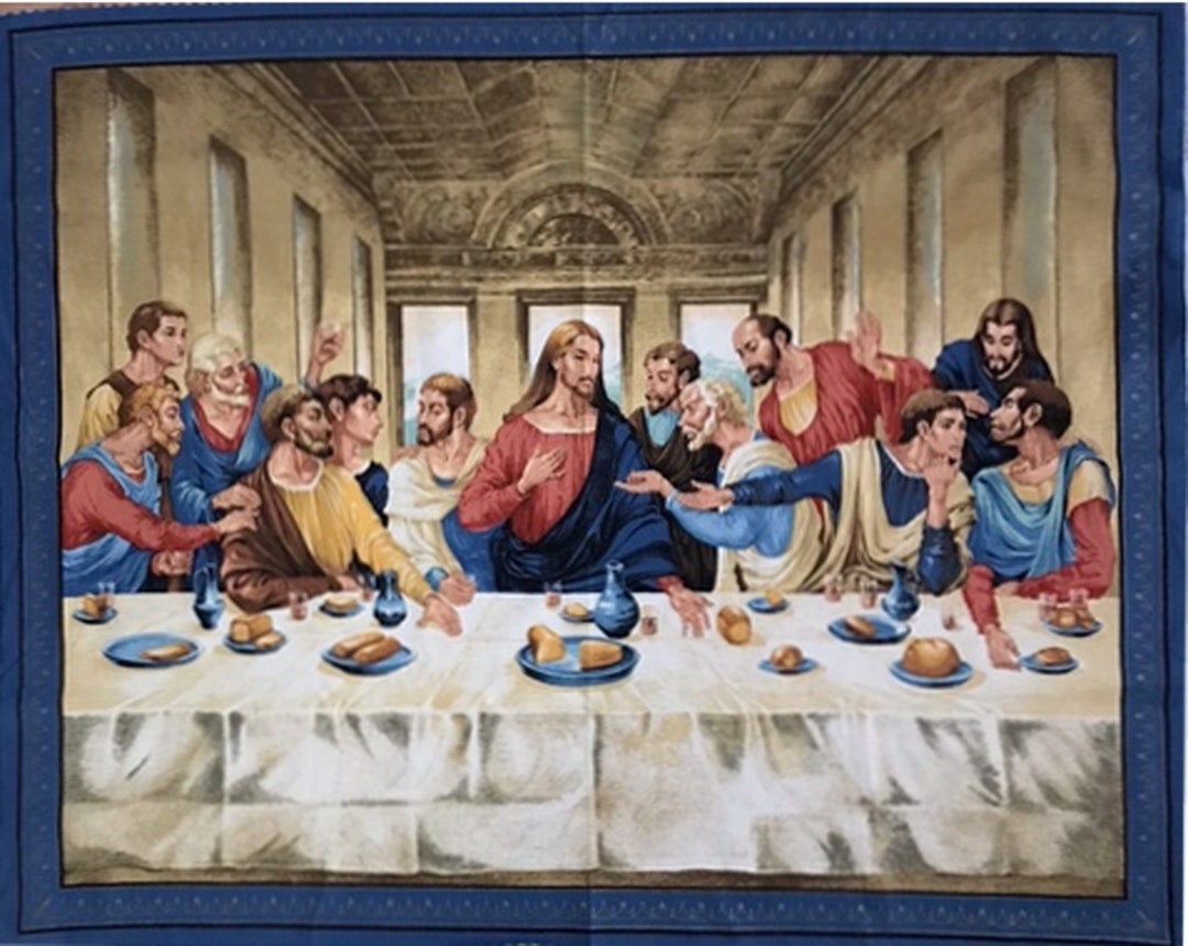 The Last Supper, Religious Panel, 12 Deciples, Wall Hanging, Quilting ...