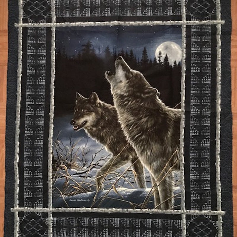 Wolf Fabric Panel - Etsy
