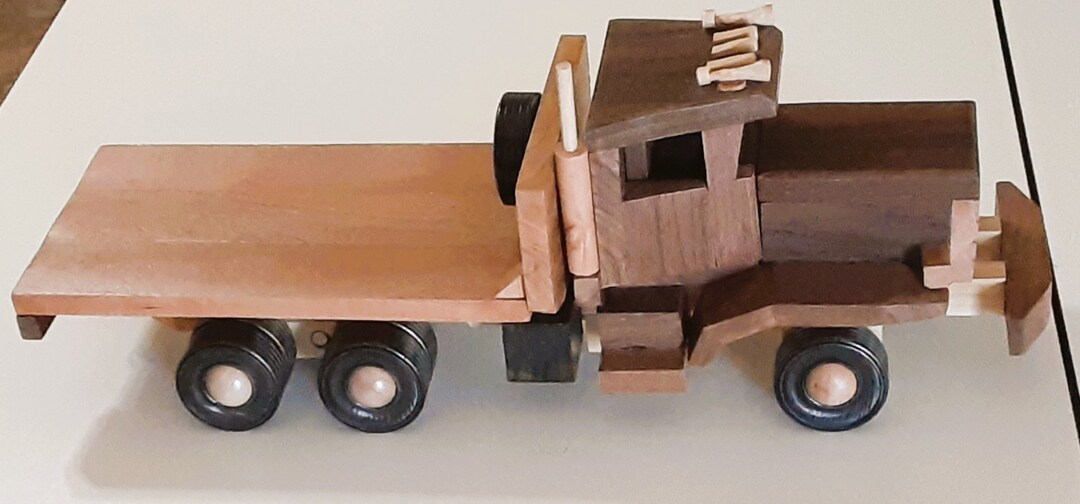 Toy Flatbed Truck Solid Hardwood Built to Last Children's Toys Toy ...