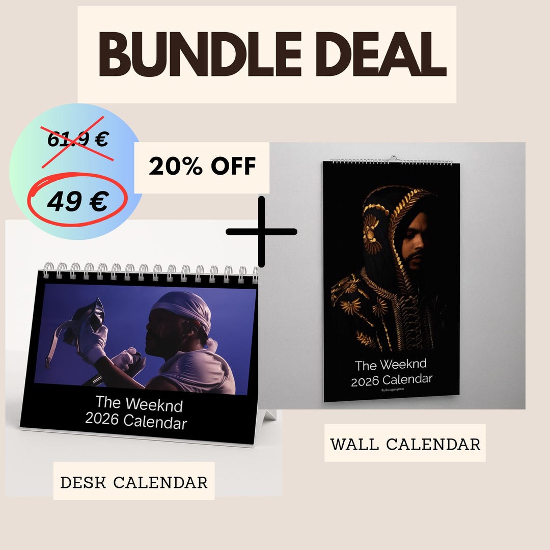 BUNDLE the Weeknd 2026 Wall + Desk Calendar: XO Fan Edition With ...