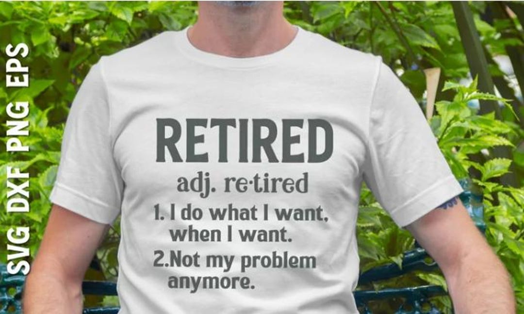 Retired Adjective Dxf, Eps, Png, Svg Formats - Etsy