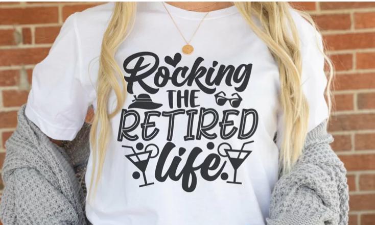 Rocking the Retired Life Dxf, Eps, Png, Svg Formats - Etsy