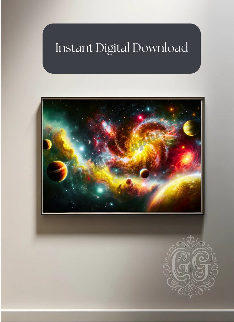Cosmic Print | Digital Download | Printable | Space | Planets - Etsy