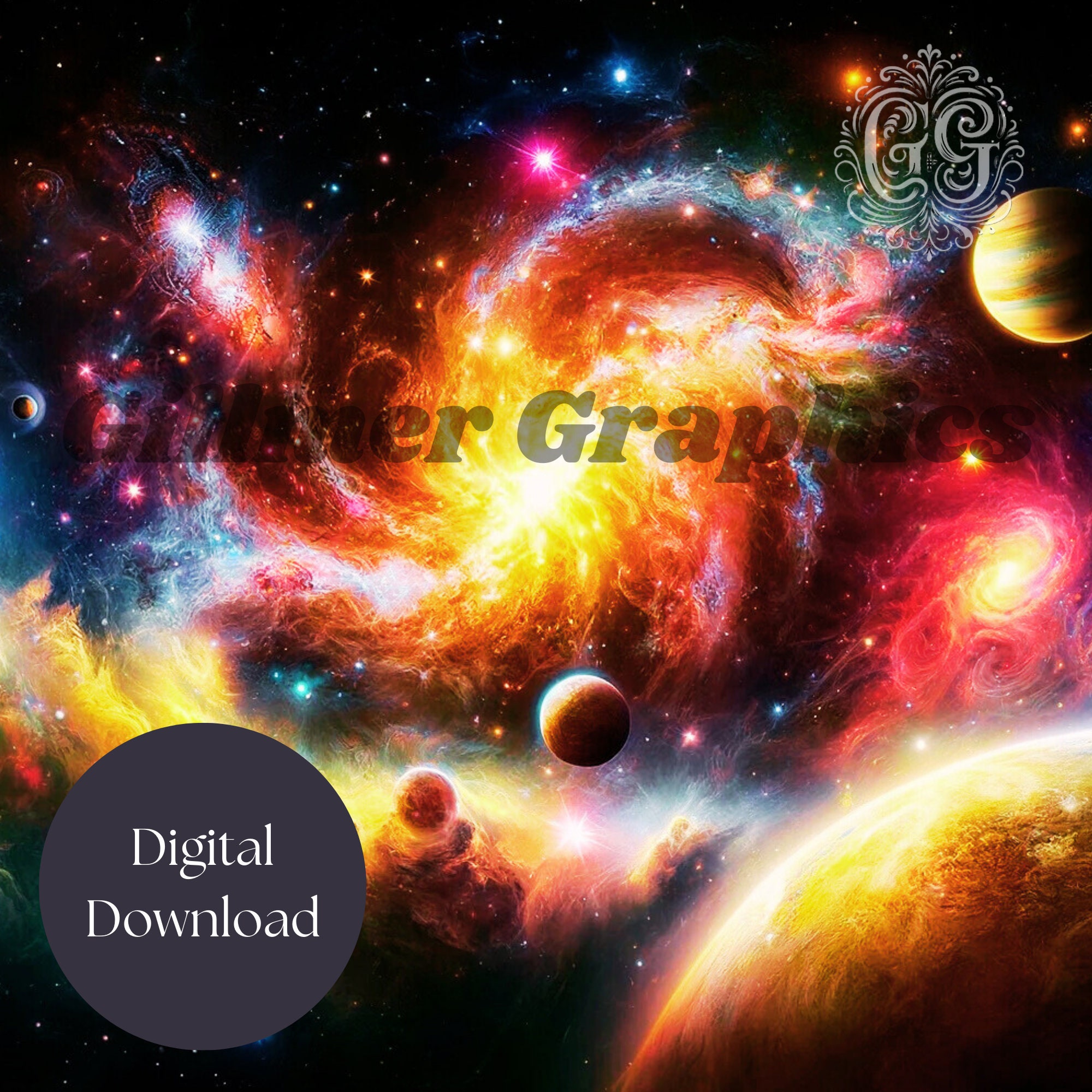 Cosmic Print | Digital Download | Printable | Space | Planets - Etsy