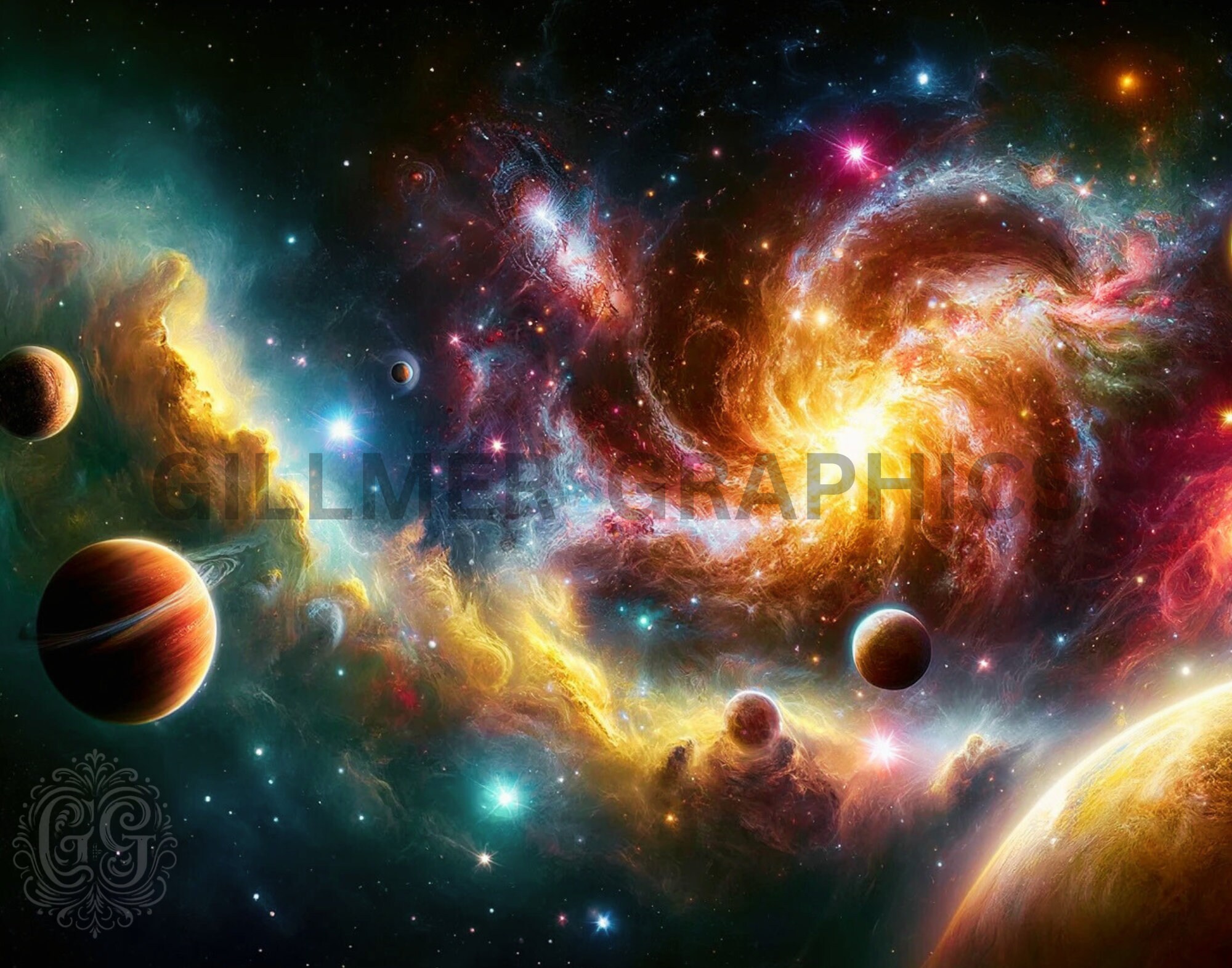 Cosmic Print | Digital Download | Printable | Space | Planets - Etsy