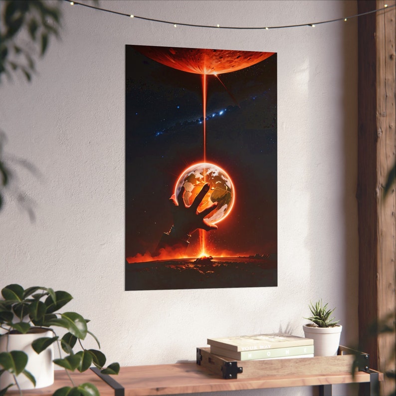 Alien Planet Sci-fi Wall Art, Fantasy Alien Landscape, Space Wall Art ...