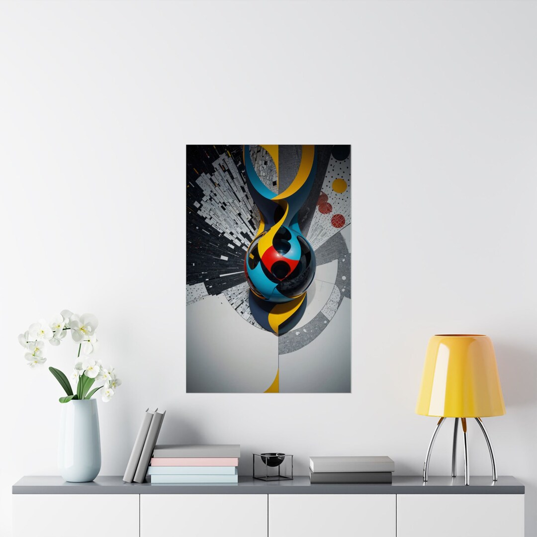 Futuristic Abstract Art: Dynamic Spheres and Intricate Patterns, Modern ...