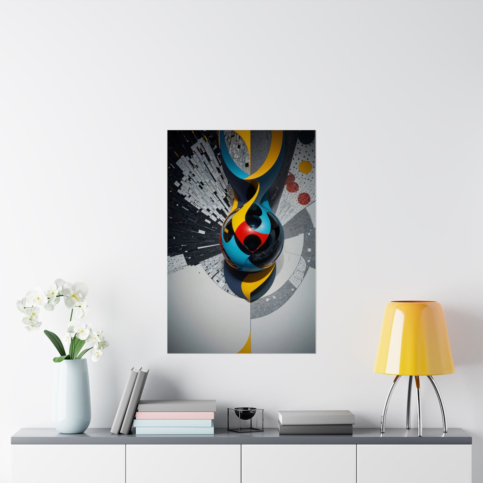 Futuristic Abstract Art: Dynamic Spheres and Intricate Patterns, Modern ...