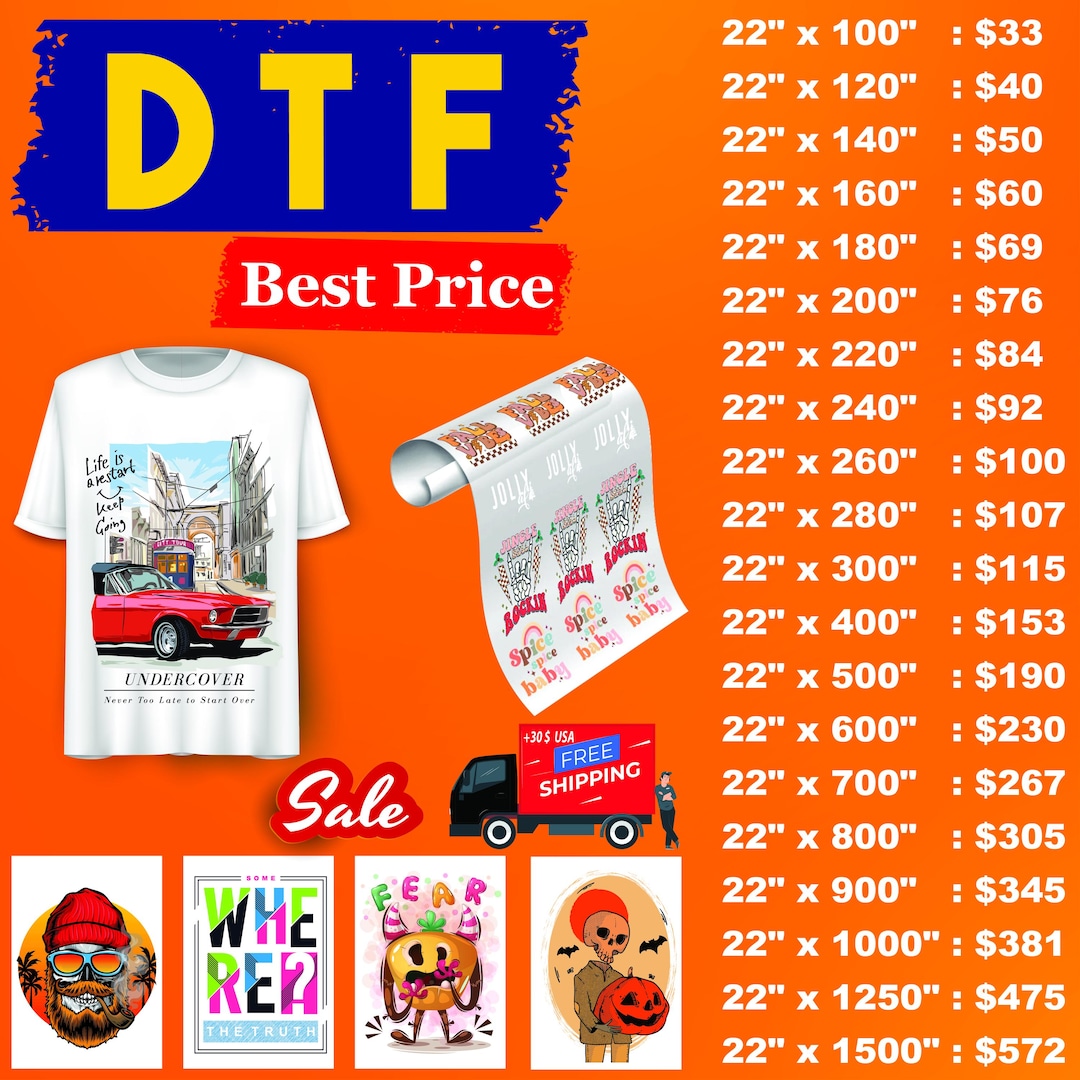 Custom Heat Transfers, T-shirt Heat Transfer Ready to Apply Dtf Iron on ...
