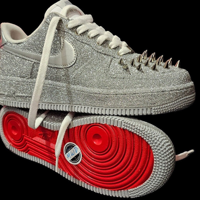 Silver Glitter Shoes - Etsy