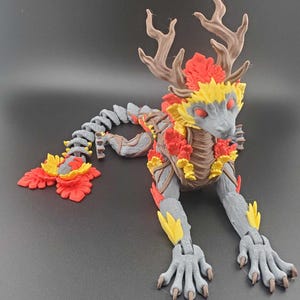 Forest Dragon Fidget Toy 3D Printed Articulated Figure - Etsy