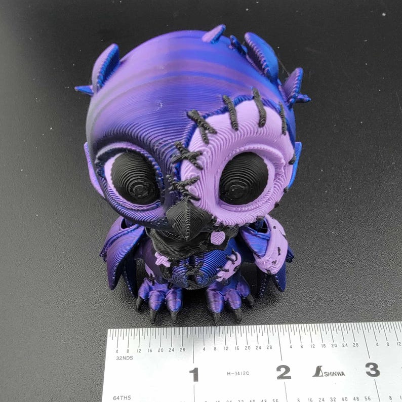 Voodoo Crow Figure | 3D Printed Tricolor Iridescent Raven With ...