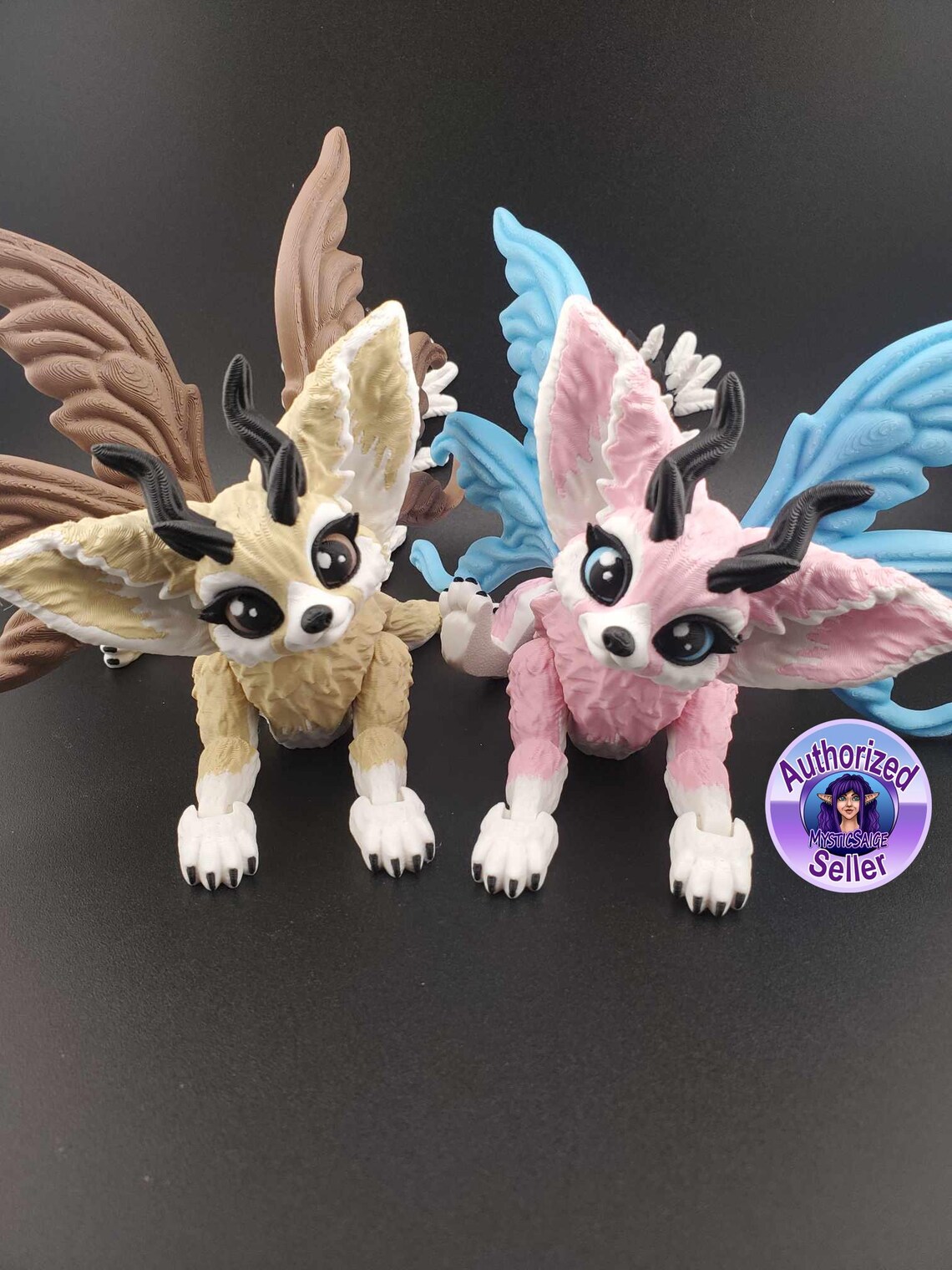 Fairy Fennec Fox 3D Printed Articulated Dragon Fidget Toy - Etsy