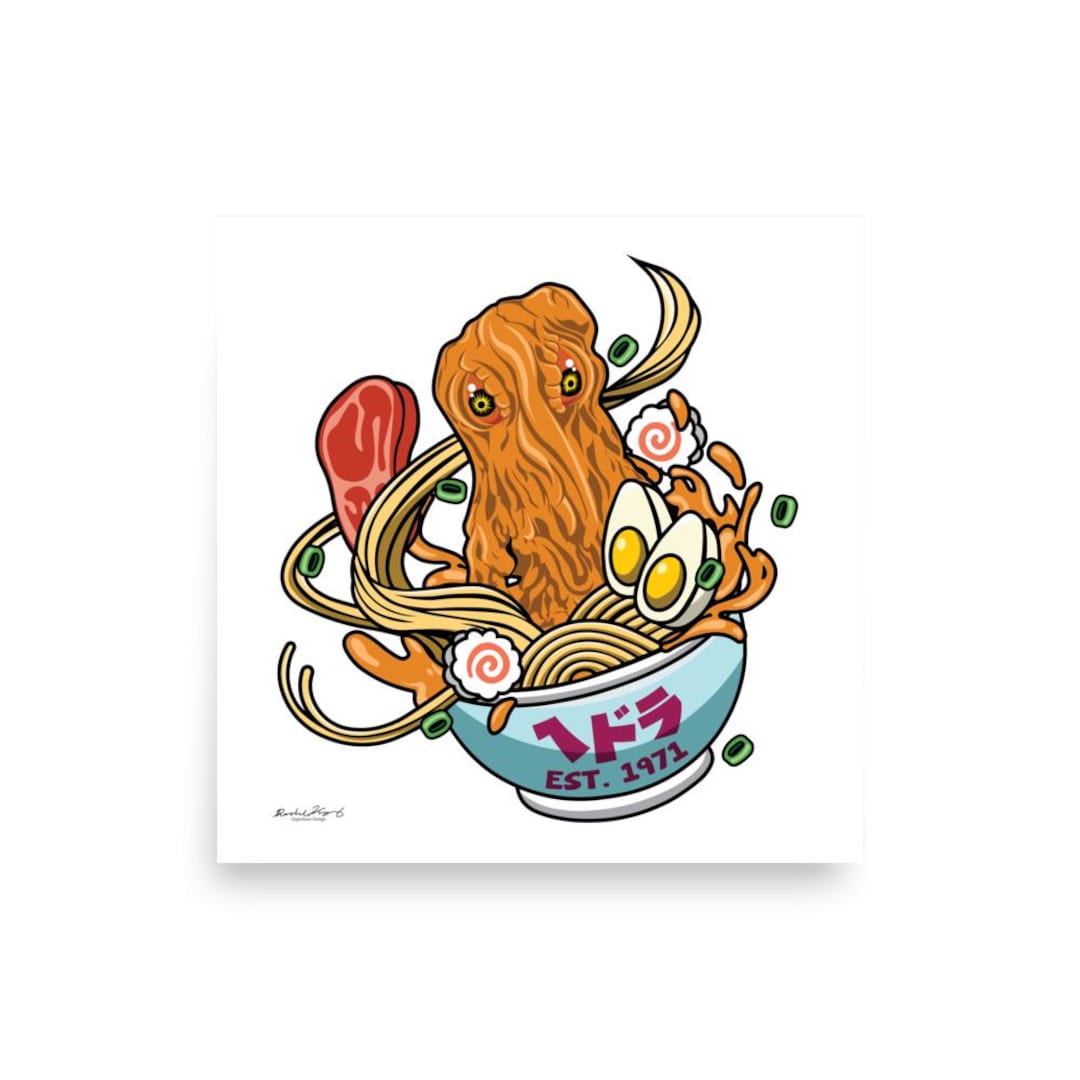 Hedorah Godzilla Kaiju Ramen Art Print - Etsy